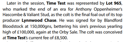 Time Test - Thoroughbred Breeding - RaceCafe NZ's Premier Racing Community