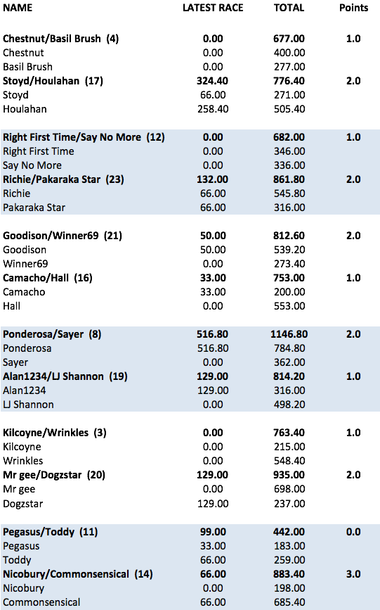 Racecafe Spring Pairs comp - results thread - Page 18 - Thoroughbred ...