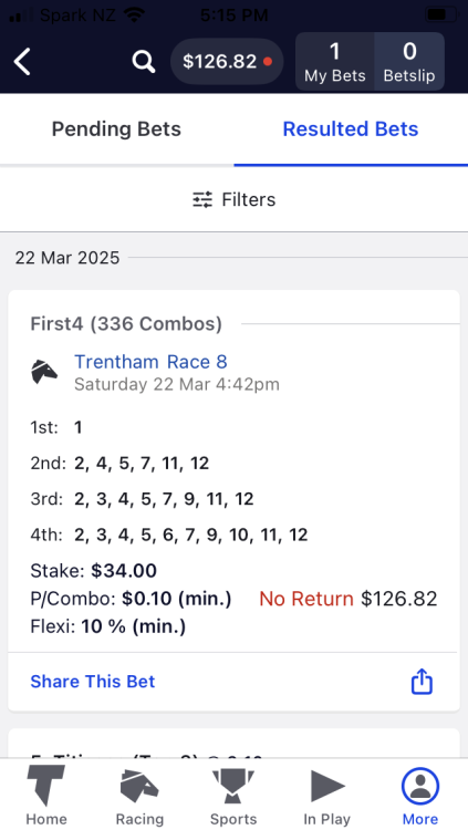 Can anyone tell me why this isn’t a winning bet - first 4 ...